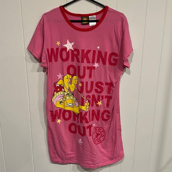 Vintage | Tops | Vintage Garfield Working Out Just Isnt Working Out ...